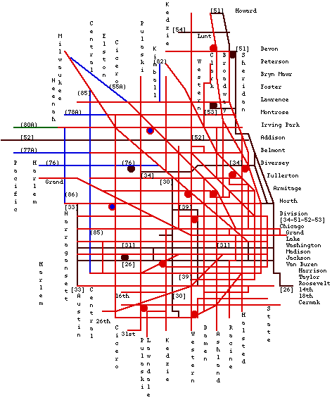 CHICAGO STREETCARS AND BUSES - 1933